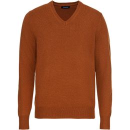 Highmoor V-Pullover Rotbraun (Größe: 48)