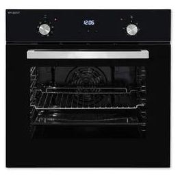 Exquisit Einbaubackofen "EBE 657-2H sw", Energieeffizienz: A (A+++-D), schwarz, B:59,5cm H:59,5cm T:53,1cm, Backöfen, Heißluft&Pizzastufe - ideal für ein Pizzabacken zuhauseTimer-Funktion