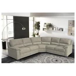 Ecksofa Egoitaliano "Doris, modernes Designerecksofa in hochwertigen Microfaserqualitäten", grau (opal grau), B:266cm H:90cm T:246cm, Luxus-Micofaser CASHMERE in Lederoptik (100% Polyester) ist ein neues technisches Gewebe mit einem visuellen und taktilen Aspekt, der dem Nubuk sehr nahe kommt, mit innovativen Eigenschaften. Seine außerordentliche Weichheit kommt von einem exklusiven Produktionspro
