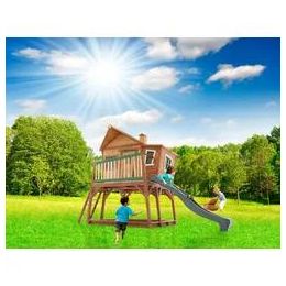 Spielturm AXI "Max", braun, Spieltürme, KinderB:432cm H:288cm T:193cm, Holzwerkstoff, BxTxH: 432x193x288 cm, B:432cm H:288cm T:193cm