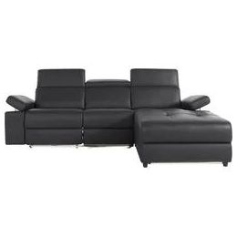 Ecksofa Places of Style "Kilado, L-Form", schwarz, B:259cm T:163cm, Sofas, mit Relaxfunktion, verstellbarer Armlehne, Kopfteilverstellung