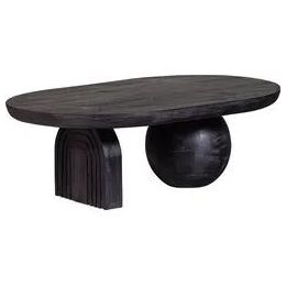 Couchtisch Woood "Steppe", schwarz (schwarz, schwarz), B:110cm H:38cm T:72cm, Tische, aus Mangoholz, große Tischplatte, H 38 cm x B 110 cm