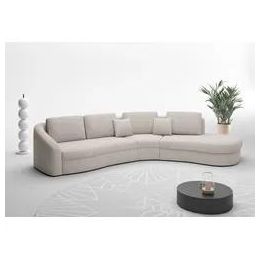 Sit & More Ecksofa SIT & MORE "Jazz L-Form", beige (nature), B:366cm H:88cm T:230cm, 95% Polyester 5% Polyamid, Sofas, In weiteren Größen erhältlich