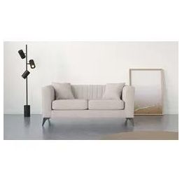 2-Sitzer Places of Style "MATTHEW elegantes Designsofa, Maße B/T/H: 170/86/74 cm", beige (creme), B:170cm H:74cm T:86cm, 100% Polyester, Sofas, Steppung im Rücken, lose Sitzkissen, incl. Zierkissen