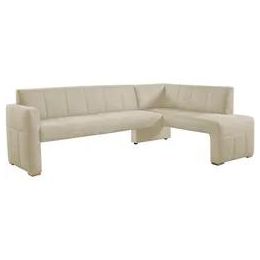 Essbank exxpo - SOFA FASHION, beige (sand), B:245cm H:83cm T:159cm, Sitzbänke, elegant und modern mit hohem Sitzkomfort