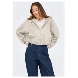 Outdoorjacke Only "ONLDIANE LIFE FAUX HOOD JACKET CC OTW", Damen, Gr. XL, grau (pumice stone), Web, Obermaterial: 92% Polyester, 8% Elasthan, unifarben, modisch, regular fit, Langarm, Jacken