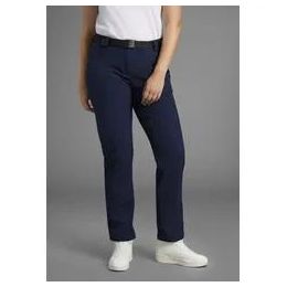 Outdoorhose Maier Sports "DA-HOSE EL. SOFTSH. PERLIT W", Damen, Gr. 46, N-Gr, blau (night sky), Obermaterial: 92% Polyester, 8% Elasthan, sportlich, Hosen