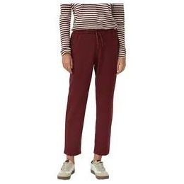 Stoffhose s.Oliver, Damen, Gr. 42, N-Gr, rot (dunkelrot), Web, Obermaterial: 74% Polyester, 22% Viskose, 4% Elasthan, unifarben, Casual, lang, Hosen, mit elastische Bund und Bindeband