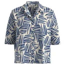 Druckbluse s.Oliver, Damen, Gr. 46, blau, Web, Obermaterial: 84% Viskose, 16% Polyamid, gemustert, bequem taillenbedeckt, Blusen, bequeme Passform