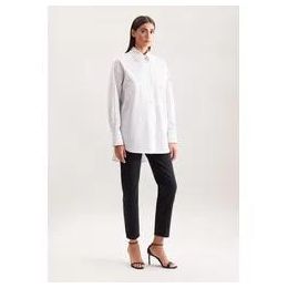Hemdbluse Seidensticker, Damen, Gr. S (36), weiß, 100% Baumwolle, gestreift, oversize, Langarm, Blusen, 1/1 Gestreift