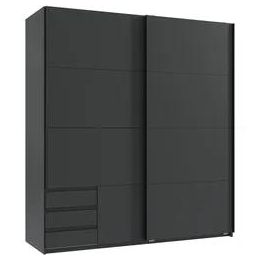 Schwebetürenschrank wimex "Emden", grau (graphit), B:180cm H:198cm T:64cm, Schränke, Mit Außenschubkästen
