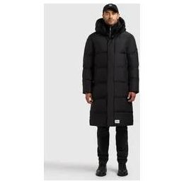 Steppmantel Khujo "STIG", Herren, Gr. L, schwarz, 100% Polyester, unifarben, Langarm eingesetzt gerader Abschluss mit innenliegendem Gummizug, Mäntel