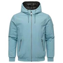 Winterjacke Ragwear "Stuartt YOUMODO", Herren, Gr. XXL (56), blau (graublau), Obermaterial: 100% Polyester, Innenfutter: 100% Polyester, Wattierung: 100% Polyester, gerade hüftbedeckend, hoch geschlossener Ausschnitt, Langarm Ärmel ohne Ärmelschlitz Rippstrickbündchen, Jacken, Wasserdichte Outdoorjacke mit verstellbarer Kapuze