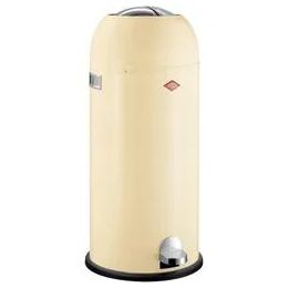 Mülleimer Wesco "Kickmaster Maxi", braun (mandel), B:37,5cm H:83cm T:37,5cm, Stahlblech, Mülleimer, Abfallsammler mit Dämpfer, 40 Liter