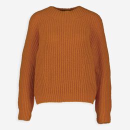 Marc Cain Orangefarbener Pullover mit hohem Kragen