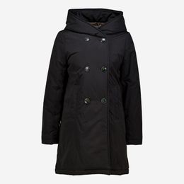 Schwarze Long Fit Pufferjacke
