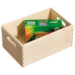 Kesper Stapelkiste Kiefer naturfarben 30 x 20 x 14 cm, mit Stapelleiste