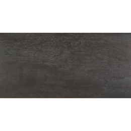 Bodenfliese 'Metalstone' Feinsteinzeug schwarz 60 x 120 cm