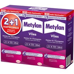 Metylan Tapetenkleister 'Vlies' trocknet transparent 2 + 1 Vorteilspack 3 x 180 g