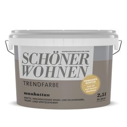 Sch&ouml;ner Wohnen Farbe Sch&ouml;ner Wohnen Farbe Trendfarbe 'Manhattan' braun matt 2,5 l
