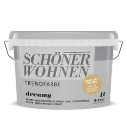 Sch&ouml;ner Wohnen Farbe Sch&ouml;ner Wohnen Farbe Trendfarbe 'Dreamy' grau matt 1 l