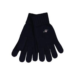 Strickhandschuhe Gant "COTTON BLEND LOGO", Damen, marine, Strick, Baumwollmischung, Handschuhe, wärmend