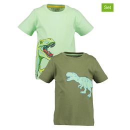 Blue Seven 2er Set: Shirts in Grün - 64% | Größe 98 | Kinder-oberteile