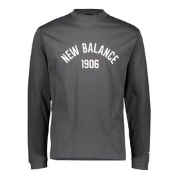 New Balance Longsleeve "Essentials Varsity" in Grau - 37% | Größe M | Herrenshirts