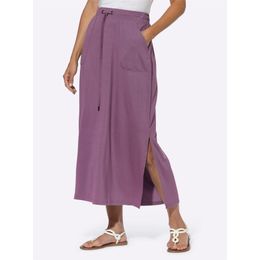 WITT Damen Jerseyrock mit Seitenschlitz, violett, Größe 38