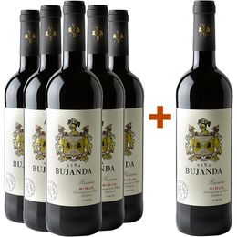Vi&ntilde;a Bujanda 5+1 Aktionspaket Reserva Rioja DOCa Tempranillo 2018 Trocken - La &ndash; Probierpaket DOP