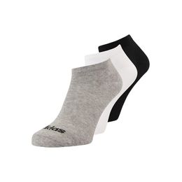 adidas Performance Sportsocken 'Thin Linear Low-Cut 3 Pairs' Herren Gr&ouml;&szlig;e 43/45 graumeliert / schwarz / wei&szlig;