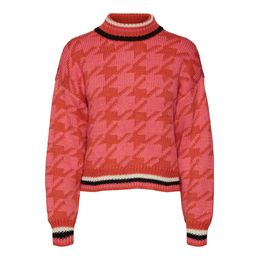 V&eacute;ro Moda VERO MODA Pullover 'Alecia' Damen Gr&ouml;&szlig;e XL feuerrot / melone / schwarz / wei&szlig;