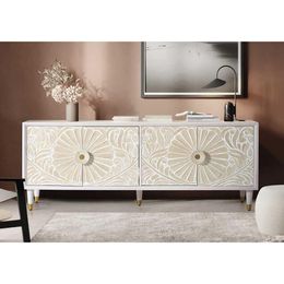 Pharao24.de TV Lowboard Fernsehboard mit Türen Floral