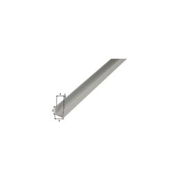 GAH Alberts U-Profil gleichschenkl.ungelocht L1000 x B10 x H8mm Aluminium, silberfarbig (473815)