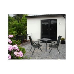 M&ouml;bel Kraft Gartenm&ouml;bel 3er-Set schwarz Ma&szlig;e (cm): B: 80 H: 73 &raquo; M&ouml;bel Kraft