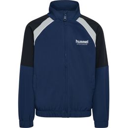Hummel Sportjacke Jungen Gr&ouml;&szlig;e 104 dunkelblau / hellgrau / schwarz / wei&szlig;