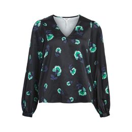 Object Bluse 'AGAFIA' Damen Größe L blau / grün / schwarz / weiß
