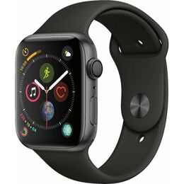 Apple Watch Series 4 (2018) GPS 44 mm - Aluminium Space Grau - Sportarmband Schwarz