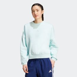 Sweatshirt adidas Sportswear "W SL FC SWT", Damen, Gr. M, grün (halo mint, weiß), Obermaterial: 70% Baumwolle, 30% Polyester, Rundhals, Sweatshirts