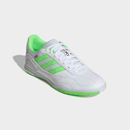 Fußballschuh adidas Performance "SUPER SALA COMPETITION 3 HALLENSCHUHE", Gr. 42,5, cloud weiß, lime burst, core schwarz, Synthetik, Textil, Schuhe, geeignet als Hallenschuhe