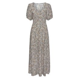 Vivance Kleid Damen Gr&ouml;&szlig;e 38 beige / taubenblau / braun / wei&szlig; Winterkleid