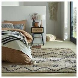 Teppich FLAIR RUGS "Rowen aus handgewebter Jute", beige, B:200cm H:5mm L:290cm, Jute, Teppiche, Teppich, mit Print-Muster