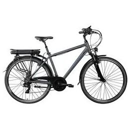 Zündapp E-Bike ZÜNDAPP "Green 7.7 Herren" Gr. 48, grau (blau, grau), Elektrofahrräder, 48cm, 28 Zoll (71,12cm), Pedelec, Elektrofahrrad für Damen u. Herren