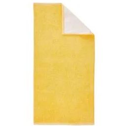 Duschtuch Dyckhoff "Pure Natural Comb", gelb (banana), B:70cm L:140cm, Frottier, Obermaterial: 100% Baumwolle, Handtücher