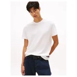 T-Shirt Tommy Jeans "TJM REG ATHL DEPT BACK EXT", Herren, Gr. XXL, beige (ecru), Single Jersey, Obermaterial: 100% Baumwolle, regular fit, Rundhals, Shirts, mit Rückenprint, regular fit