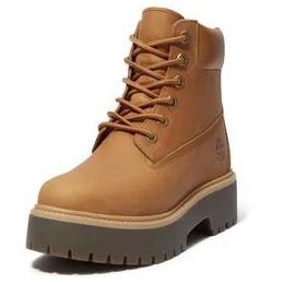 Schnürboots Timberland "STONE STREET6 INCH LACE UP WATERPROOF BOOT", Gr. 41, wheat full grain, Leder, Sportlich, Schuhe, Winterstiefel, Schnürstiefel, Winterschuhe, wasserdicht