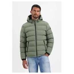 Steppjacke NO EXCESS "NO EXCESS Jacke mit Kapuze", Herren, Gr. XXL, grau (steel), 100% Polyester, Jacken