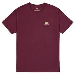T-Shirt Alpha Industries "Basic T-Shirt SL", Herren, Gr. XL, schwarz cherry, Obermaterial: 100% Baumwolle, Shirts