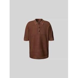 Wood Wood Relaxed Fit Poloshirt in Strick-Optik