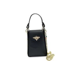 Leder Umhängetasche Florence Tasche schwarz ca. 13cm | Gr.: onesize